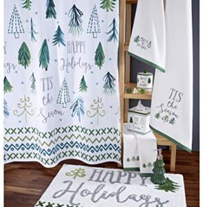 Avanti Linens Christmas Trees Collection 2 pc Fingertip Towel Set, White