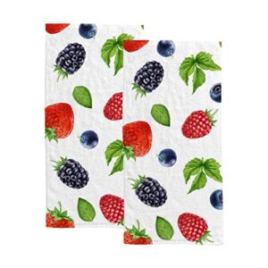 vantaso bath hand kitchen towels berries face towel 2 pack washcloth soft quick dry super absorbent bathroom