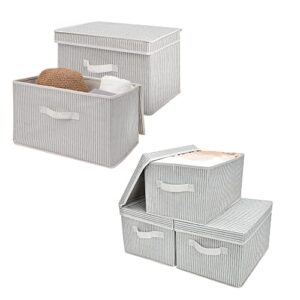 granny says bundle of 3-pack cloth storage bins & 2-pack closet storage bins