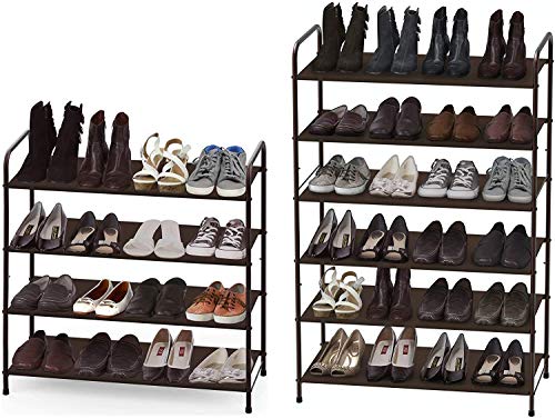 Simple Houseware Shoe Rack Storage Organizer Set - 2 Shoe Racks