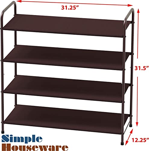 Simple Houseware Shoe Rack Storage Organizer Set - 2 Shoe Racks