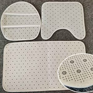 AXISRC 4 Piece Wolf Print Bathroom Set with Non Slip Bath Rug Toilet Lid Cover Floor Mat Waterpoof Shower Curtains with 12 Hooks 71x71inches