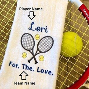 Custom Tennis Towel 11 x 18 inch Fingertip Size