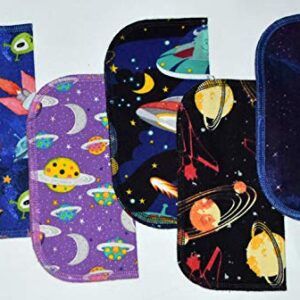 2 Ply Printed Flannel 8x8 Inches Set of 5 Out of This World