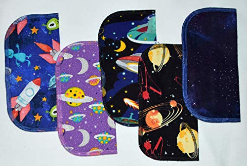 2 Ply Printed Flannel 8x8 Inches Set of 5 Out of This World