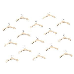 ciieeo 15pcs doll hanger wooden clothes hanger wood clothes hangers doll clothes rack small clothes hangers doll clothes hanger mini doll hanger tiny doll clothes hangers small hangers