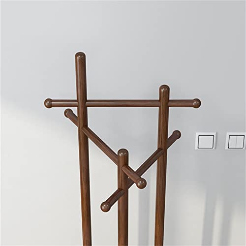 CDYD Study revolving Coat Hanger Solid Wood Bedroom Living Room Floor Hanger Aisle Porch Hanger