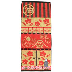 marushin spirited away face towel [ in aburaya ] ' jacquard applique embroidery, satin border '