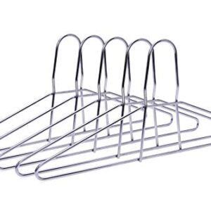 Quality Hangers 30 Extra Heavy Duty Anti Theft Security Metal Coat Hanger Suit Hangers with Polished Chrome, Supports 200LB, Closed Loop Coat Hangers (30)