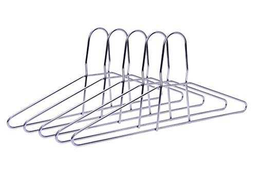 Quality Hangers 30 Extra Heavy Duty Anti Theft Security Metal Coat Hanger Suit Hangers with Polished Chrome, Supports 200LB, Closed Loop Coat Hangers (30)