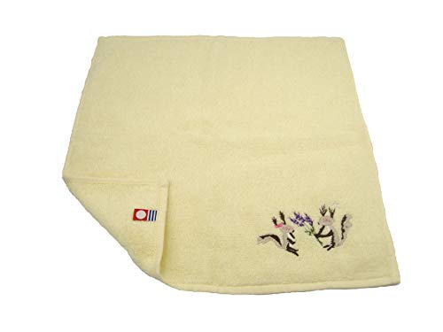 Imabari Towel Ezo-risu Monogatari Towel Handkerchief Hand Towel 10.6" x 10.0" - Made in Japan (3 Color Set)