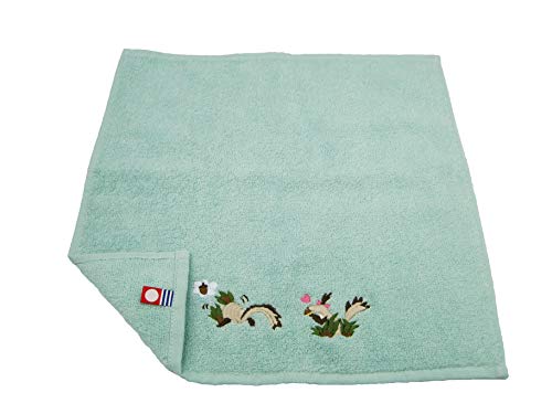 Imabari Towel Ezo-risu Monogatari Towel Handkerchief Hand Towel 10.6" x 10.0" - Made in Japan (3 Color Set)