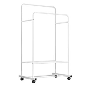 cdyd floor-to-ceiling bedroom folding indoor simple coat rack balcony hanger double-rod clothes drying rack