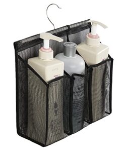 alyer hanging mesh shower caddy,bathroom toiletry organizer,black