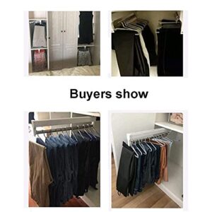 Telescopic Clothes Hanger With Guide Rail 30-60 Cm, Steel Wardrobe Rod For Trousers Clothes Storage, Space-saving Adjustable Clothes Hanger Rod For Wardrobe, Load Capacity 25 Kg (Size : 500mm/19.7inc