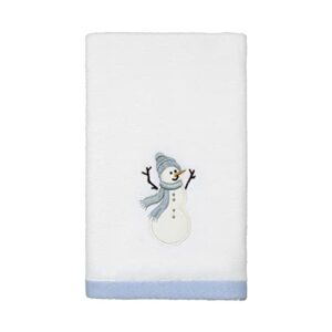 Avanti Linens - Fingertip Towel, 100% Cotton Velour, Holiday Decor, Set of Two (Frosty Friends Collection)