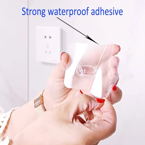 5 Pcs Transparent Plastic Razor Holder,Self Adhesive Bathroom Razor Holder,Comes with Strong Waterproof Adhesive,Bathroom Plastic Razor Holder,Suitable for Shavers,Towels,Plugs,Bathroom Amenities