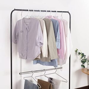 STORAGE MANIAC Hanging Closet Rod, Adjustable Width and Height Closet Hanging Organizer, Space-Saving Clothes Hanging Bar, Closet Extender Hanging Rod Double Closet Hanging Rod, 1 Pack Chrome