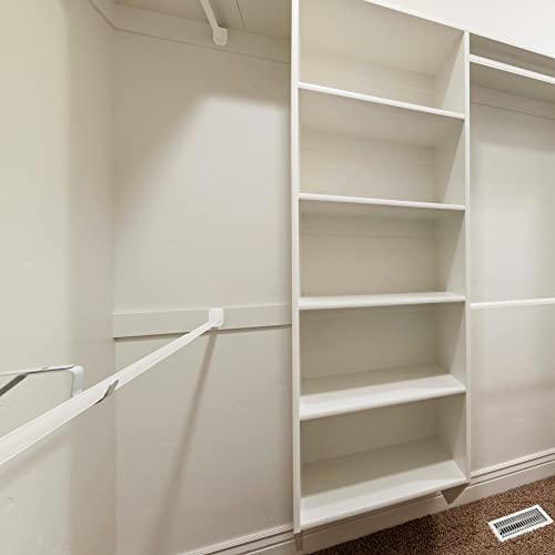 Design House 205831 Adjustable Closet Rod, 48"-72", White, inch inch