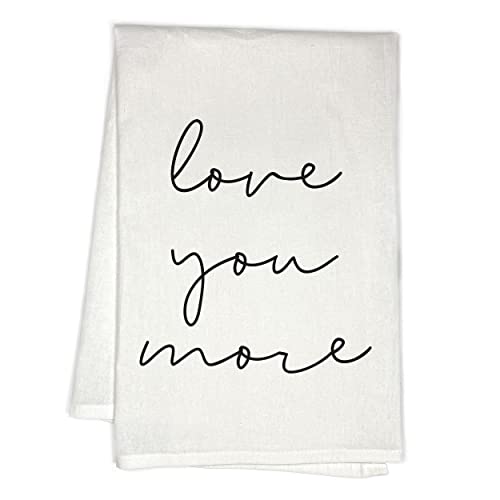 RubiaRojo Love You More - White Kitchen Hand Towel