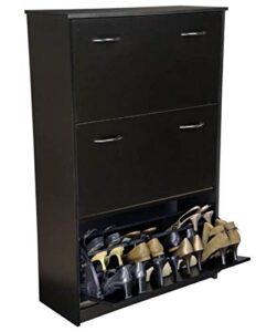 venture horizon triple shoe cabinet black