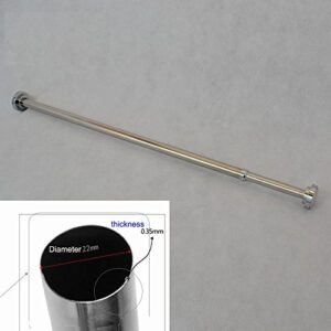 2pcs Stainless Steel Extensible Closet Rod Extender Hanging Shower Curtain Pole Retractable Clothes Hanger