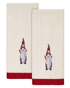 avanti linens christmas gnomes collection 2 pc fingertip towel set