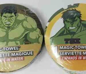 2 Different Incredible Hulk Magic Pop Up Towel Wash Cloths - Varied Designs