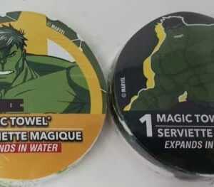 2 Different Incredible Hulk Magic Pop Up Towel Wash Cloths - Varied Designs