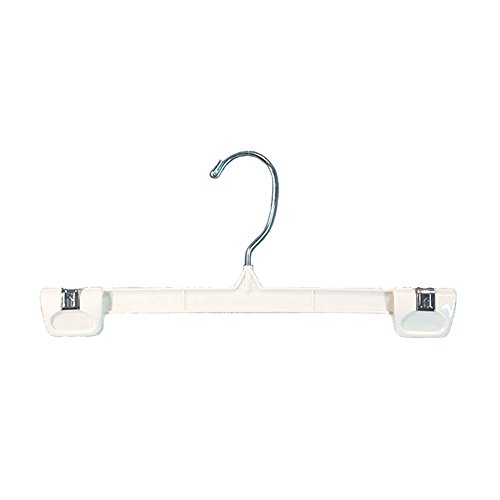 NAHANCO 1686/12 Snap Grip Swivel Hook Skirt/Slack Hanger, 12", Ivory (Pack of 200)