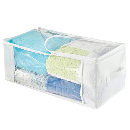 iDesign Fabric Storage Bags with Zipper, Large, Set of 2, 24" x 12" x 10"