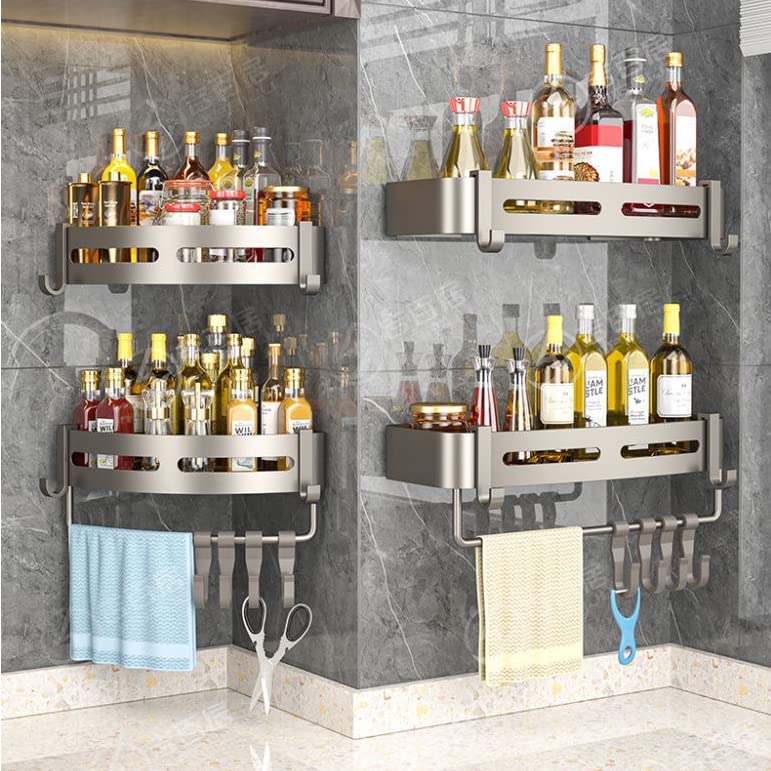 GADZHI Corner Shower Caddy Shower Organizer Corner Shower Shelf with Upgraded Enhanced Bar No Drilling Adhesive Stainless Steel Shower Rack for Bathroom Organizer (Triangle Pack 3 - Silver Grey)