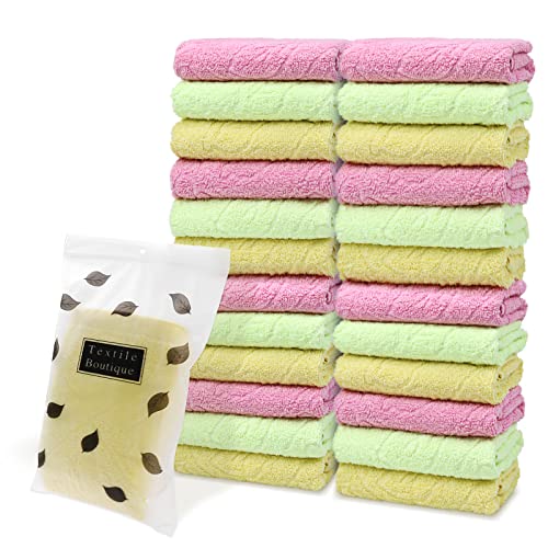 24 Pack Hand Towels for Bathroom Individually Wrapped, 3 Colors Cotton Hand Towel Set for Bathrooms, Soft Bath Hand Towel, Hand Towel Face Towel Set Individually Wrapped