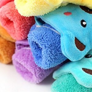 RMay Store HOTUMN Hanging Towel Washcloth Cartoon Cute Animal Kids Microfiber Hanging Hand Towels Absorbent Towel for Kitchen Bathroom Color Random 2pcs