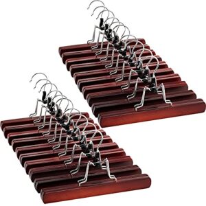 smooth cherry wooden hangers for pants has 360°-swivel hook (set of 20) embar pants hangers coat rack clothes rack clothes hangers clothes hanger rack pant hangers with clips