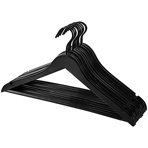 Perfecasa True Black Wooden Hanger Bundle: 30-Piece Set for Skirts, Slacks & Fine Clothes