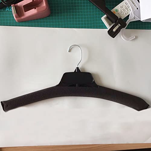 Homoyoyo Grab Handles Grips Anti- Hanger Cover 20pcs Non Hanger Foam Strips Hanger Grips Anti Clothes Hanger Strips Closet Clothes Hanging Accessories for Clothes Hangers Clear Hangers Skirt Hangers