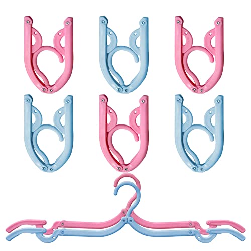 22 Pcs Travel Hangers Portable Folding Clothes Hangers for Home and Travel