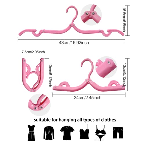 22 Pcs Travel Hangers Portable Folding Clothes Hangers for Home and Travel