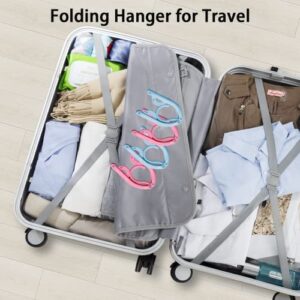 22 Pcs Travel Hangers Portable Folding Clothes Hangers for Home and Travel