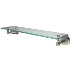 kingston brass ba1759sn heritage glass shelf, 18", brushed nickel