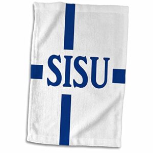 3drose - inspirationzstore - typography - sisu - finnish word for stoic strength of will - finland design - towels (twl-321408-1)