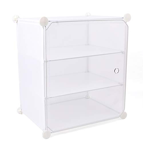 12Pcs 3-Layer Shoe Storage Box, Foldable Shoe Organizer Boxes Capable of holding 72 Pairs, White Plastic Closet Shoe Organizer with Transparent Cover, Free Standing Shoe Rack Easy Assembly Expandable for High Heels, Boots