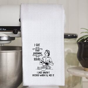 WCGXKO Mother Gift Housewives Gift Mother Thank You Gift Kitchen Towel for Mom (I GOT Food)