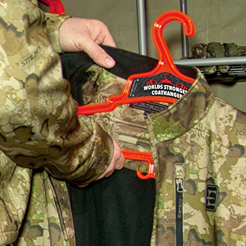 Worlds Strongest Coat Hanger | USA Made | 140 lb Load Capacity | Multipurpose Gear Hanger | Black (6)