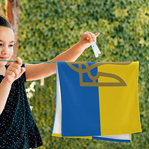 xigua Towels Ukrainian Flag Kitchen Towels 100% Cotton Soft & Absorbent Towels for Bathroom Thick Plush Hand Towel Beach, Pool, Gym, Yoga Quick Dry Towel Set 28.3x14.4in