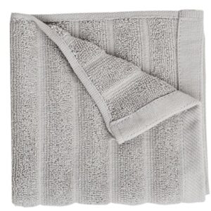 6 Pack Luxurious Soft Hotel &Spa Quality 100% Cotton Washcloth Face Towels Set for Bath, 12"x12" inch(Grey)