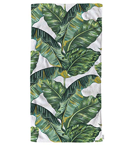 oFloral Hand Towels Cotton Washcloths Jungle Leaf Seamless Floral Pattern,Comfortable Super-Absorbent Soft Towels for Bathroom Beach Kitchen Spa Gym Yoga Face Towel 15X30 Inch