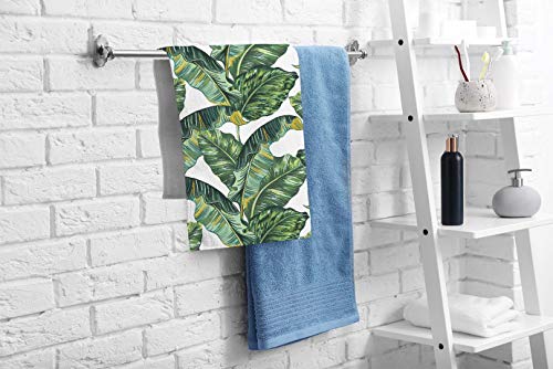 oFloral Hand Towels Cotton Washcloths Jungle Leaf Seamless Floral Pattern,Comfortable Super-Absorbent Soft Towels for Bathroom Beach Kitchen Spa Gym Yoga Face Towel 15X30 Inch