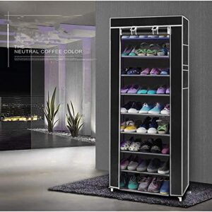 Faint 10 Tiers Shoe Rack with dustproof Cover Dormitory Simple Collect Rac,Collect Colthes,Shoes, Books, Sundries